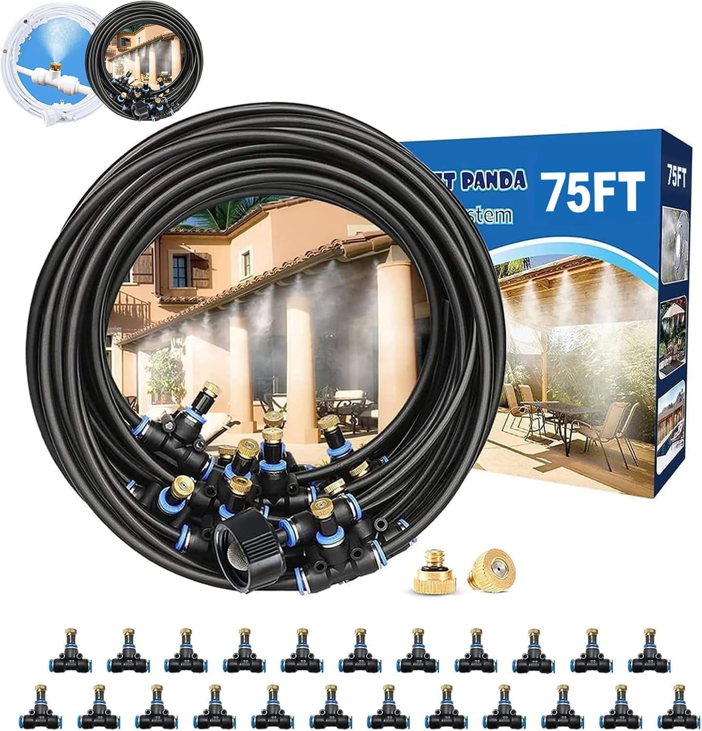 Misters for Outside Patio,Outdoor Water Misting Cooling System,75FT|23M ...
