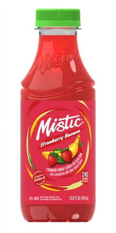 Mistic Strawberry Banana Flavored Juice Drink 15.9oz (pack of 12 ...