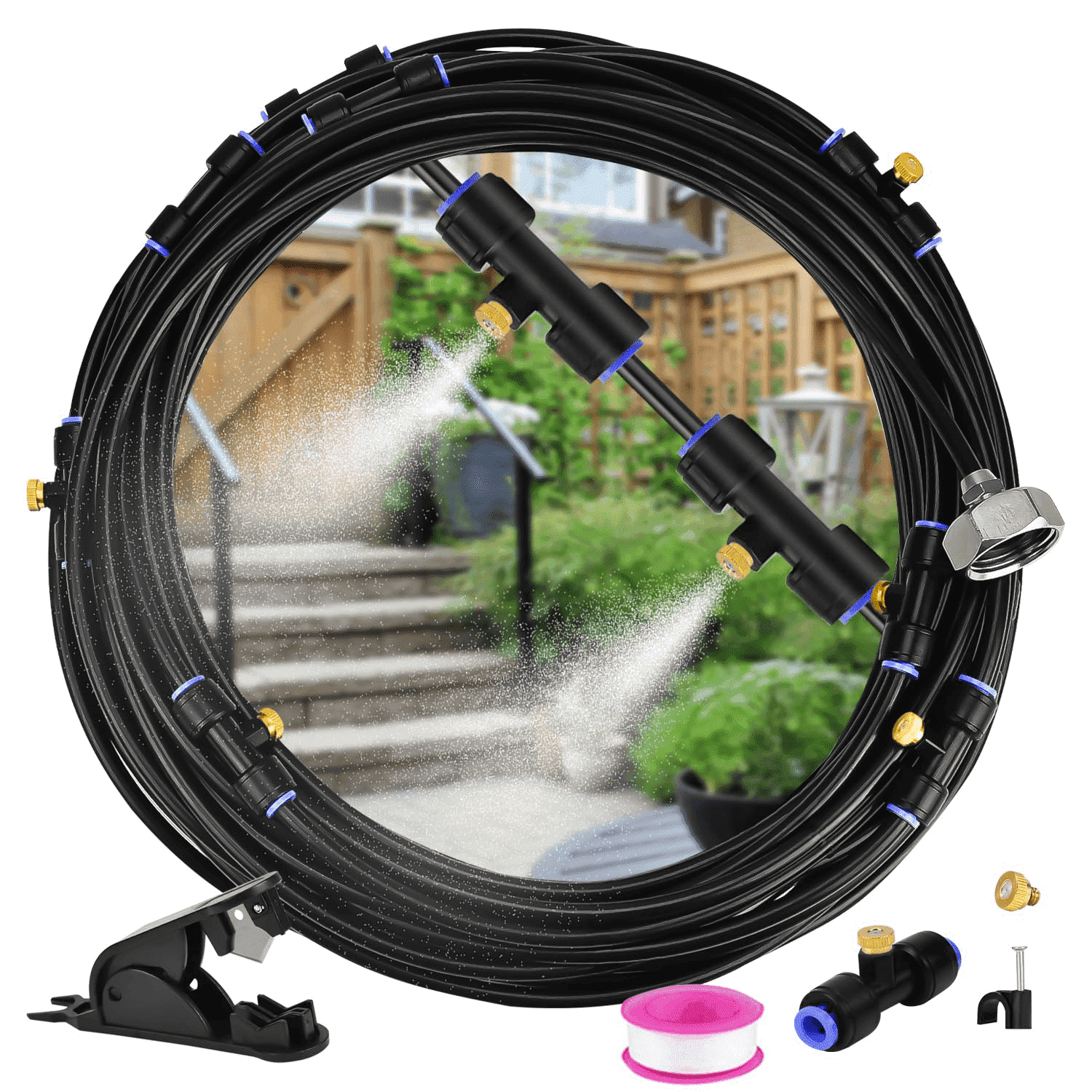 GooingTop Misters for Outside Patio - 26FT((8M) Misting Cooling System ...