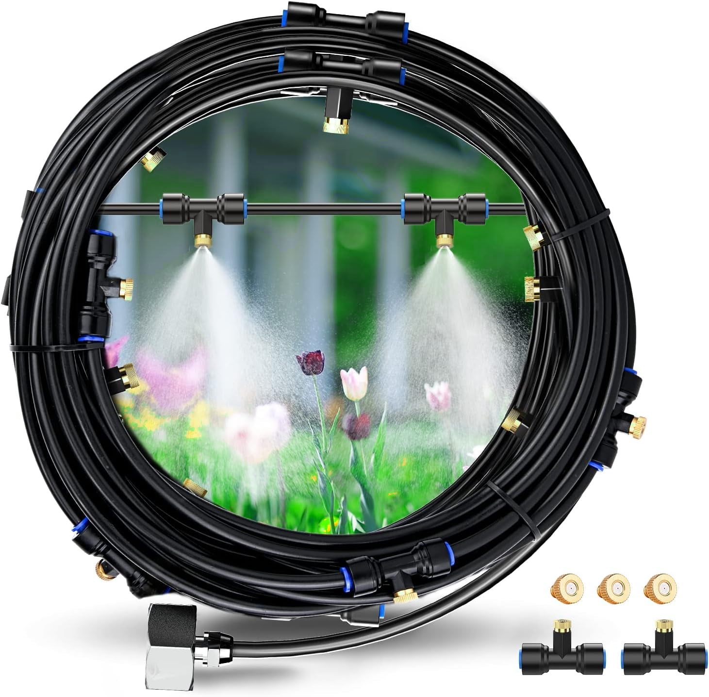 Outdoor Misting Cooling System Kit, Water Spray for Backyard Patio ...