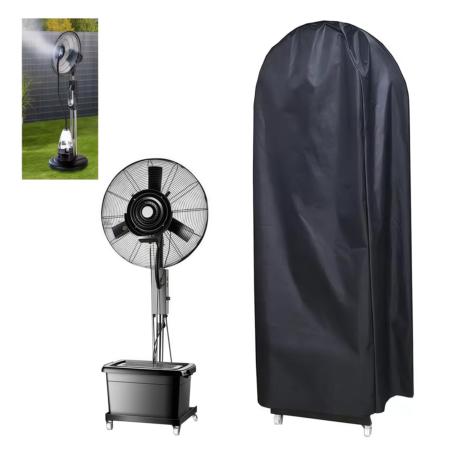 Misting Fan Cover Industrial Spray Cooling Fan Cover Outdoor Patio ...