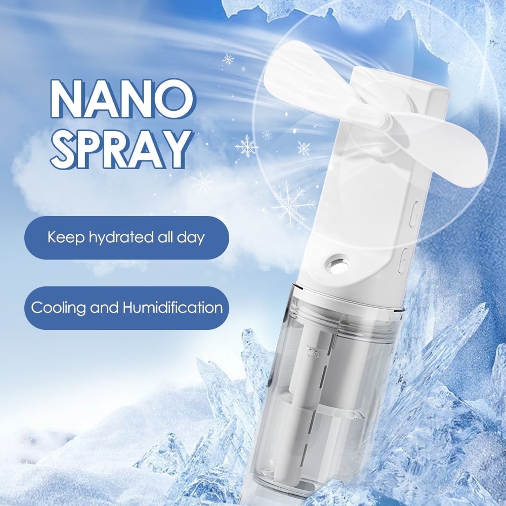 Misting Fan, Handheld Personal Mister Fan, Small Fan Rechargeable ...