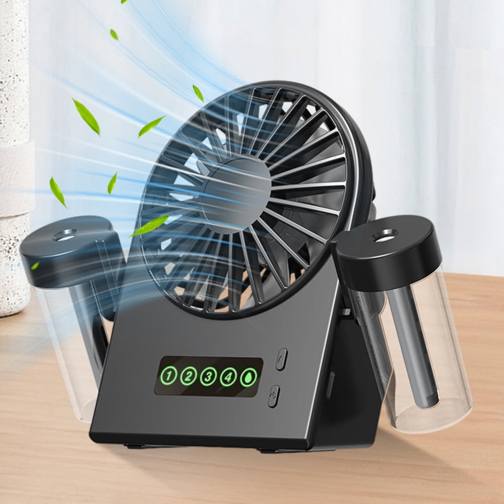 Misting Fan Personal Cooling Misting Fan Quiet Rechargeable Humidifier ...