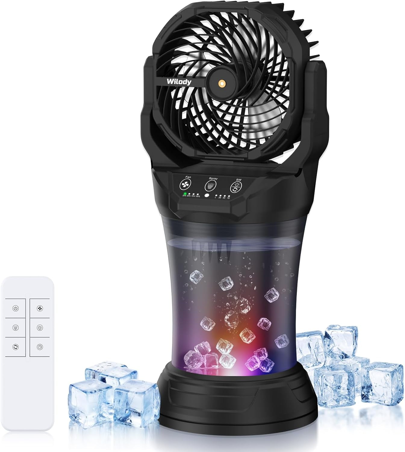 Misting Fan Portable Camping Fan 42800 m A h Battery Powered with ...