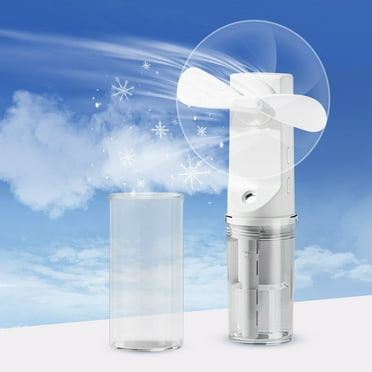 Portable Misting Fan - Rechargeable Handheld Personal Spray Water Mist ...