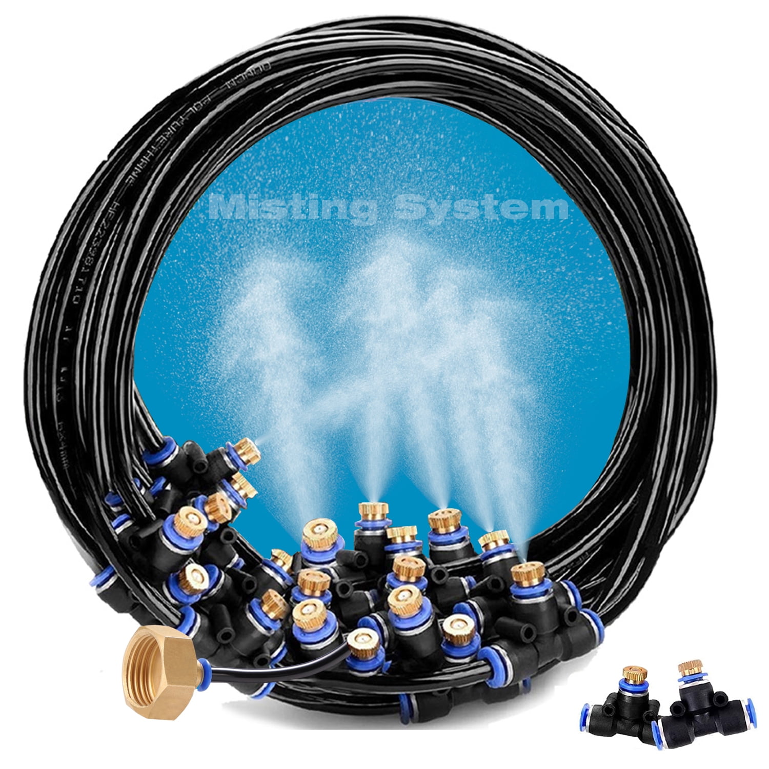 Misting System, Outdoor Misting Cooling System for Patio, 75.46FT (23M ...