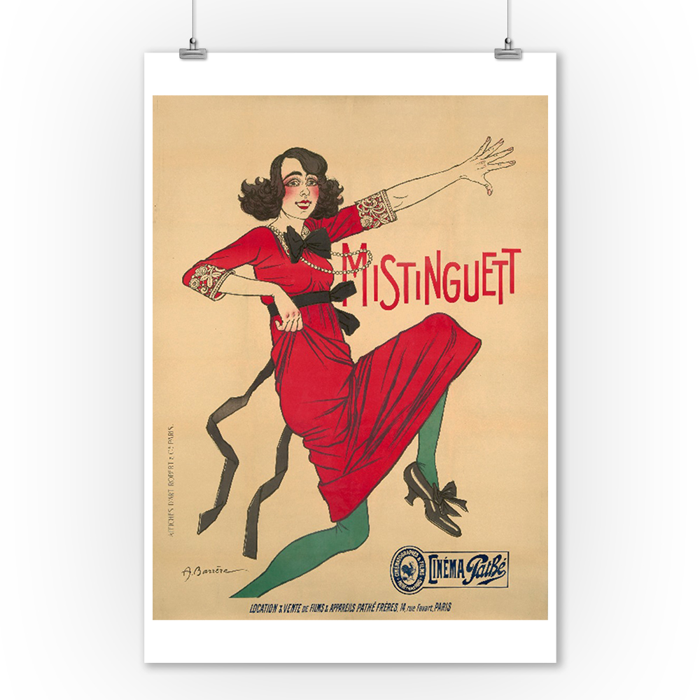Mistinguett Vintage Poster (artist: Barrere) France c. 1910 (9x12 Art ...