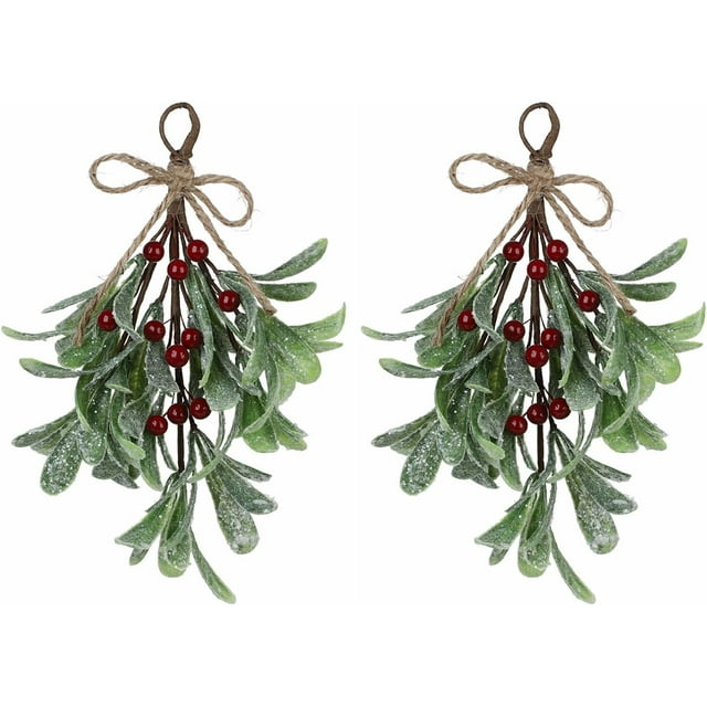 Mistletoe Decoration 9 Inch Mistletoe Christmas Decor with Berries ...
