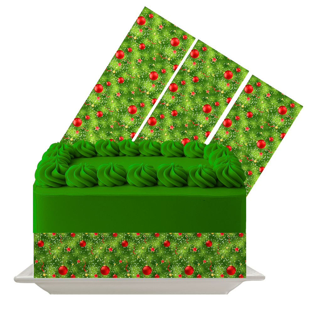 Mistletoe Edible Cake Wrap | Christmas Greenery Icing Sheet | Holiday ...