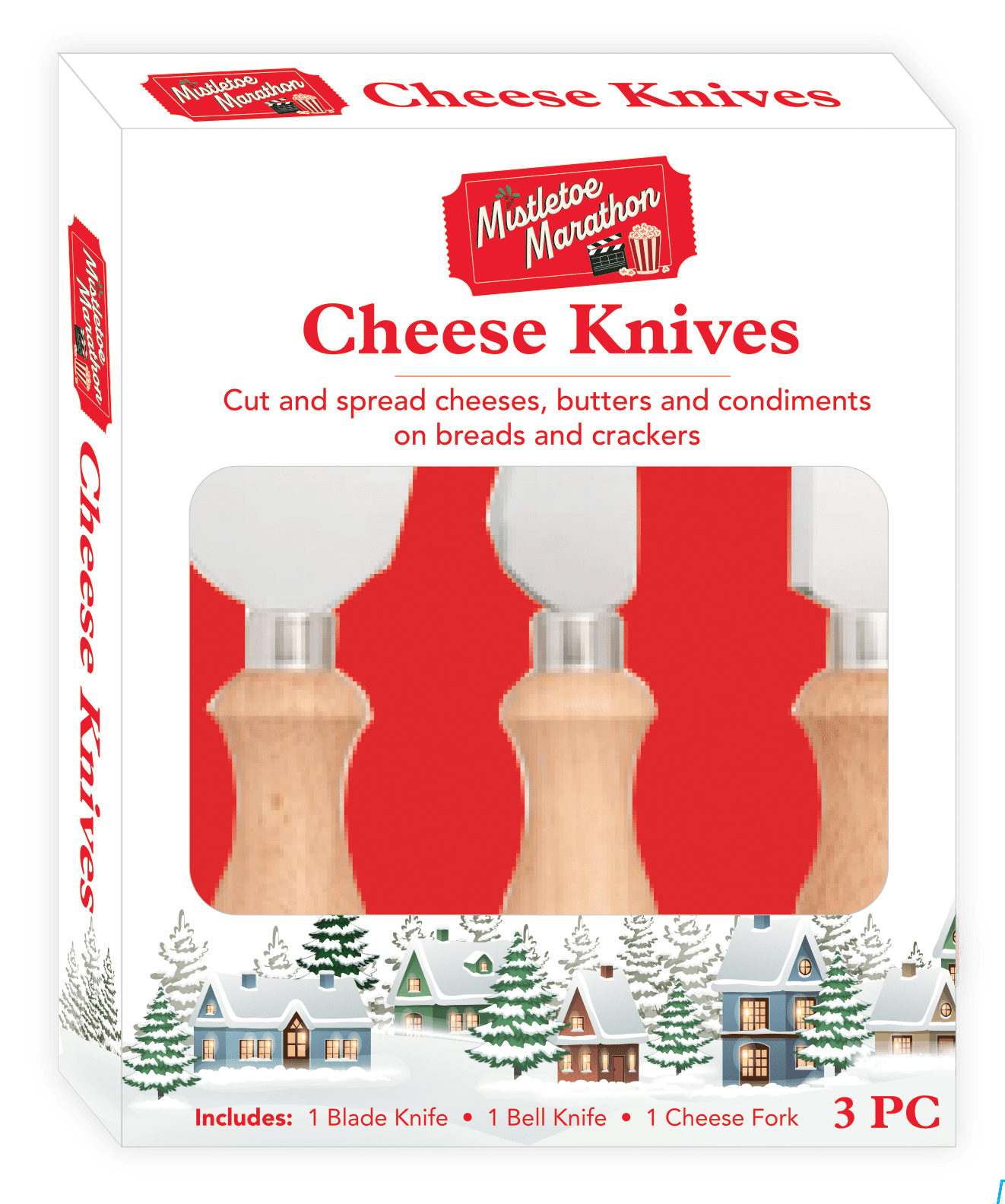 Mistletoe Marathon Cheese Knives - Walmart.com