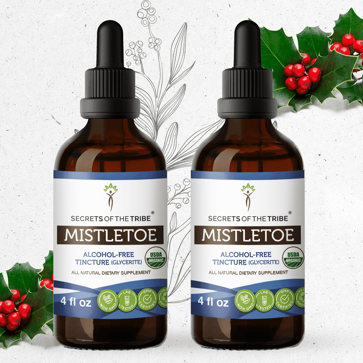 Secrets Of The Tribe Mistletoe Organic Tincture Dietary Supplement ...