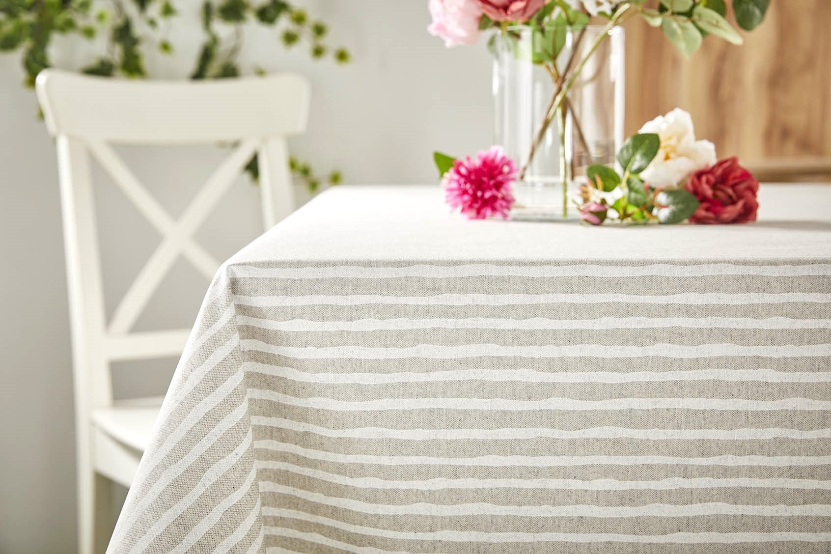 Mistral Linen White - 78X59" Rectangle - Contemporary Trendy Design ...