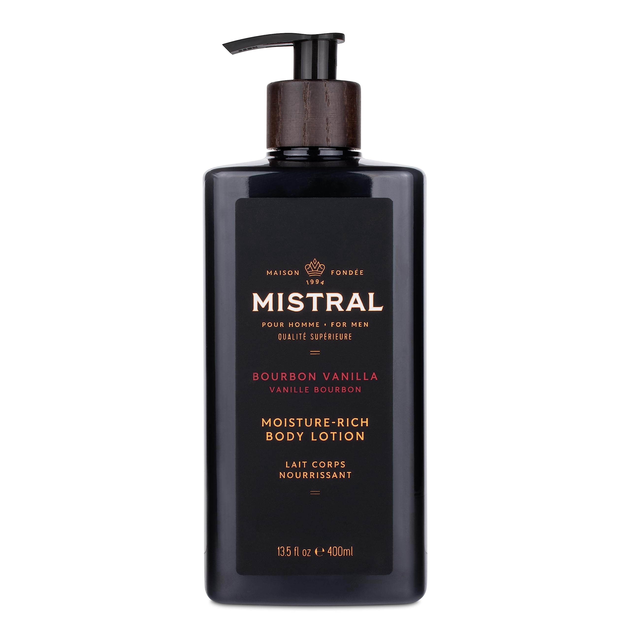 Mistral Men's Moisture-Rich Body VTF5 Lotion, Bourbon Vanilla, 13.5 Fl ...
