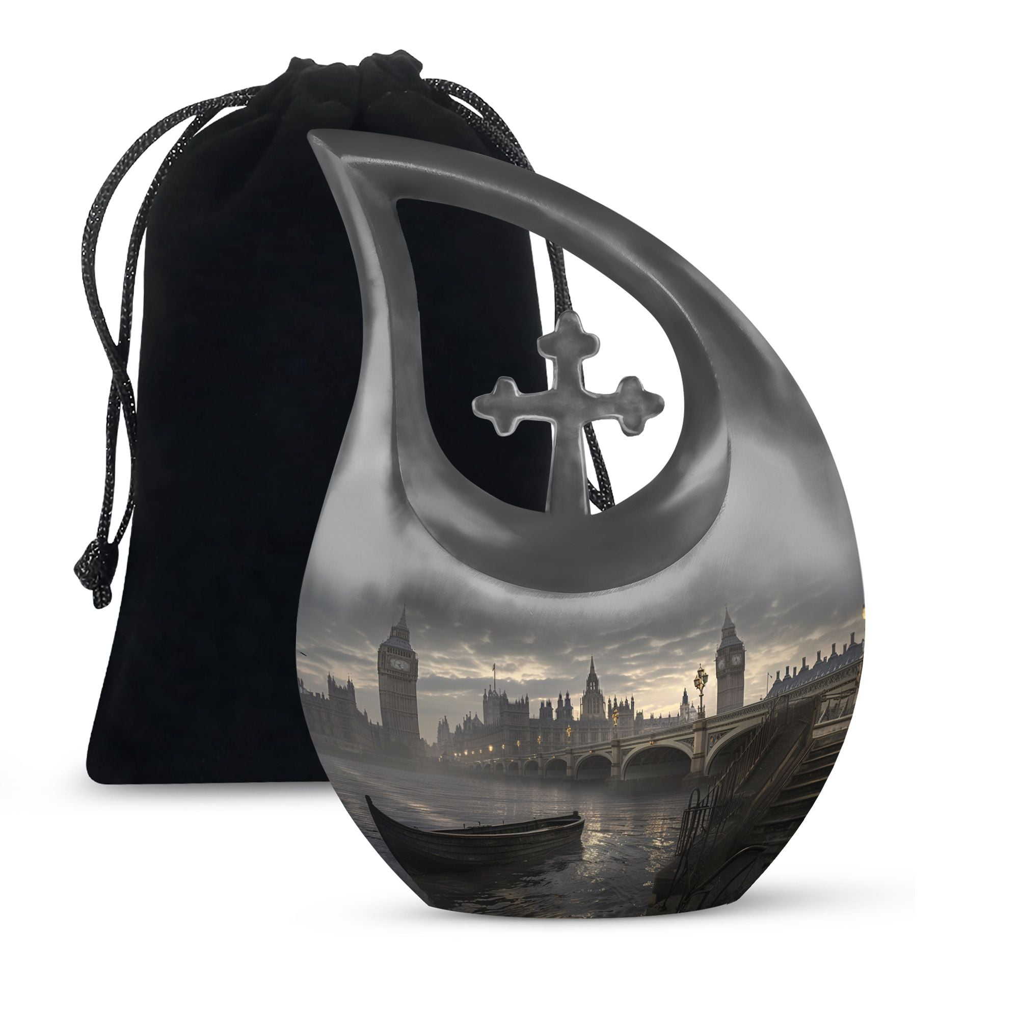 Misty Dawn Over Westminster Urn - Cremation Urns For Adults - Urn For ...