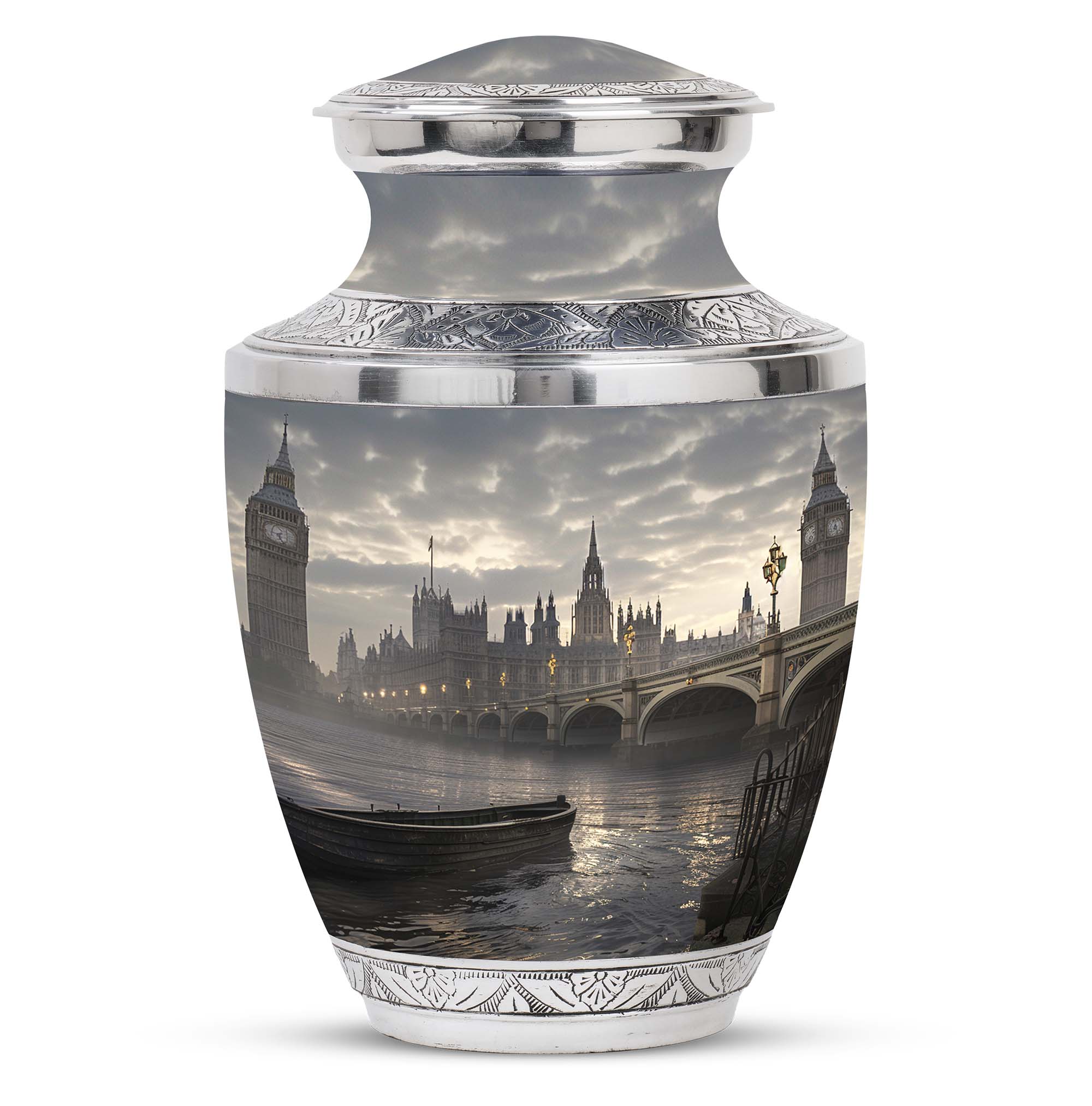 Misty Dawn over Westminster - Unique Large Funeral Urn for Human Ashes ...