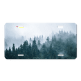 Misty Foggy Fir Forest Mountain License Plate Personalized License ...
