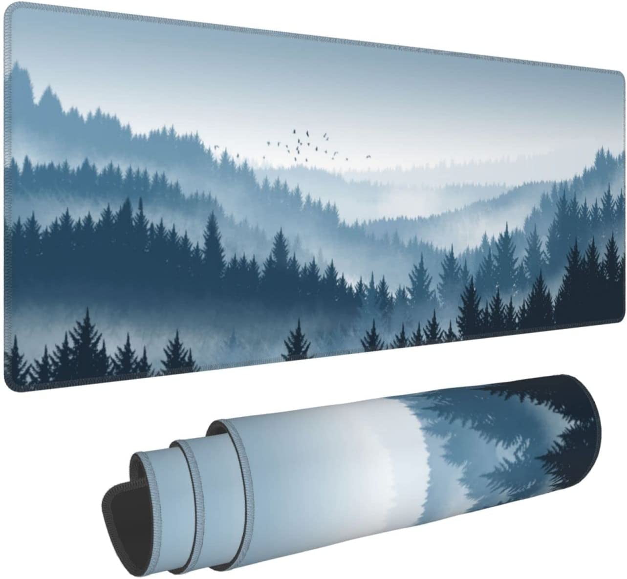 Misty Forest Gaming Mouse Pad XL, Non Slip Rubber Base Mousepad ...