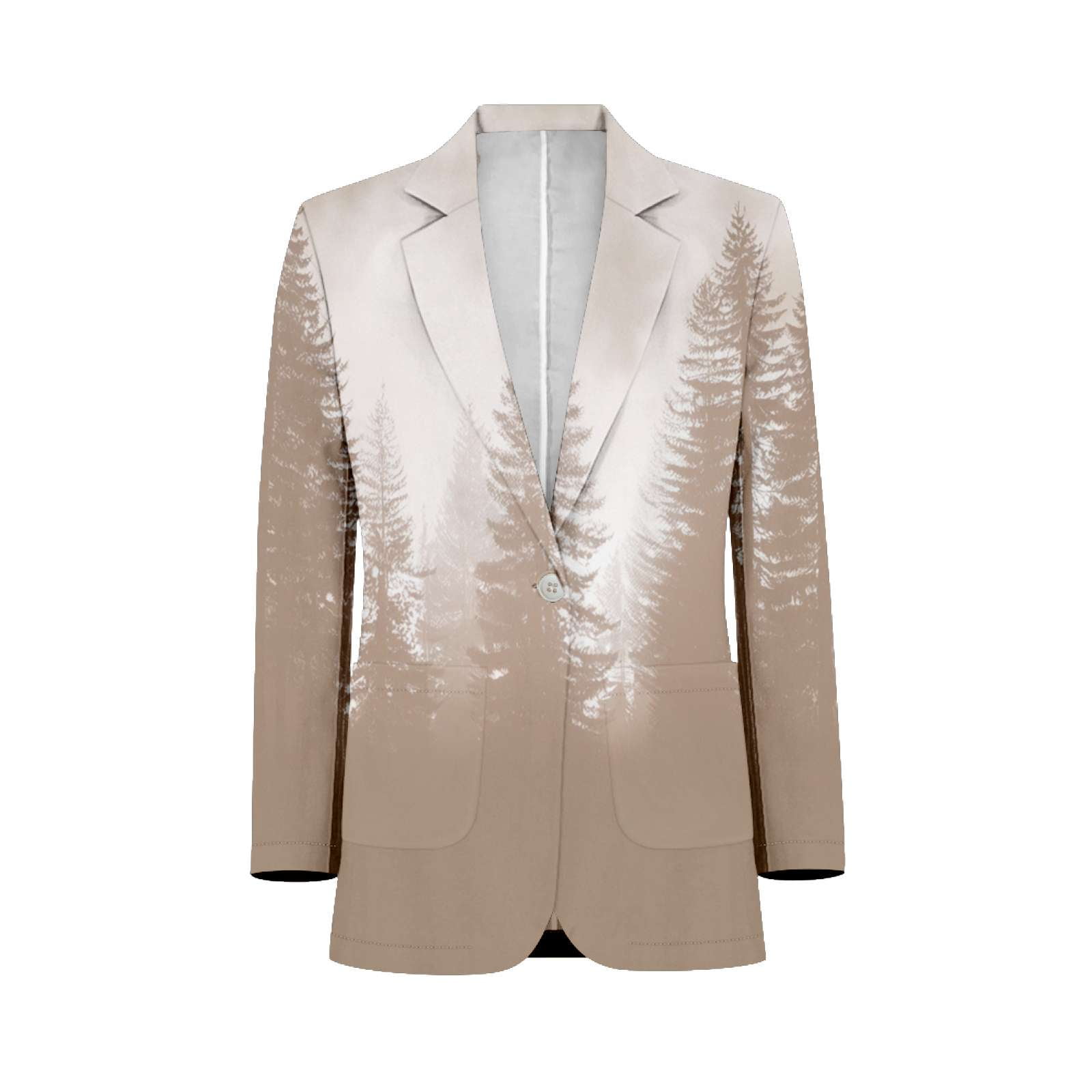 Misty Forest Silhouette Mens Suits Shawl Collar Slim Fit Suit Mens ...