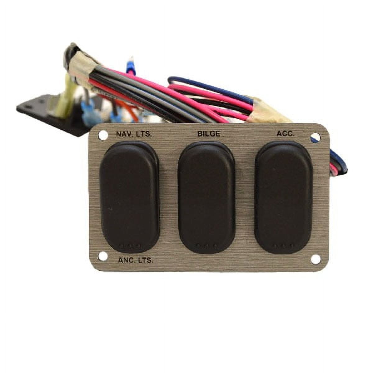 Misty Harbor 1392 Gray 4 x 2 1/2 Inch Boat Switch Panel w / Fuse Panel ...