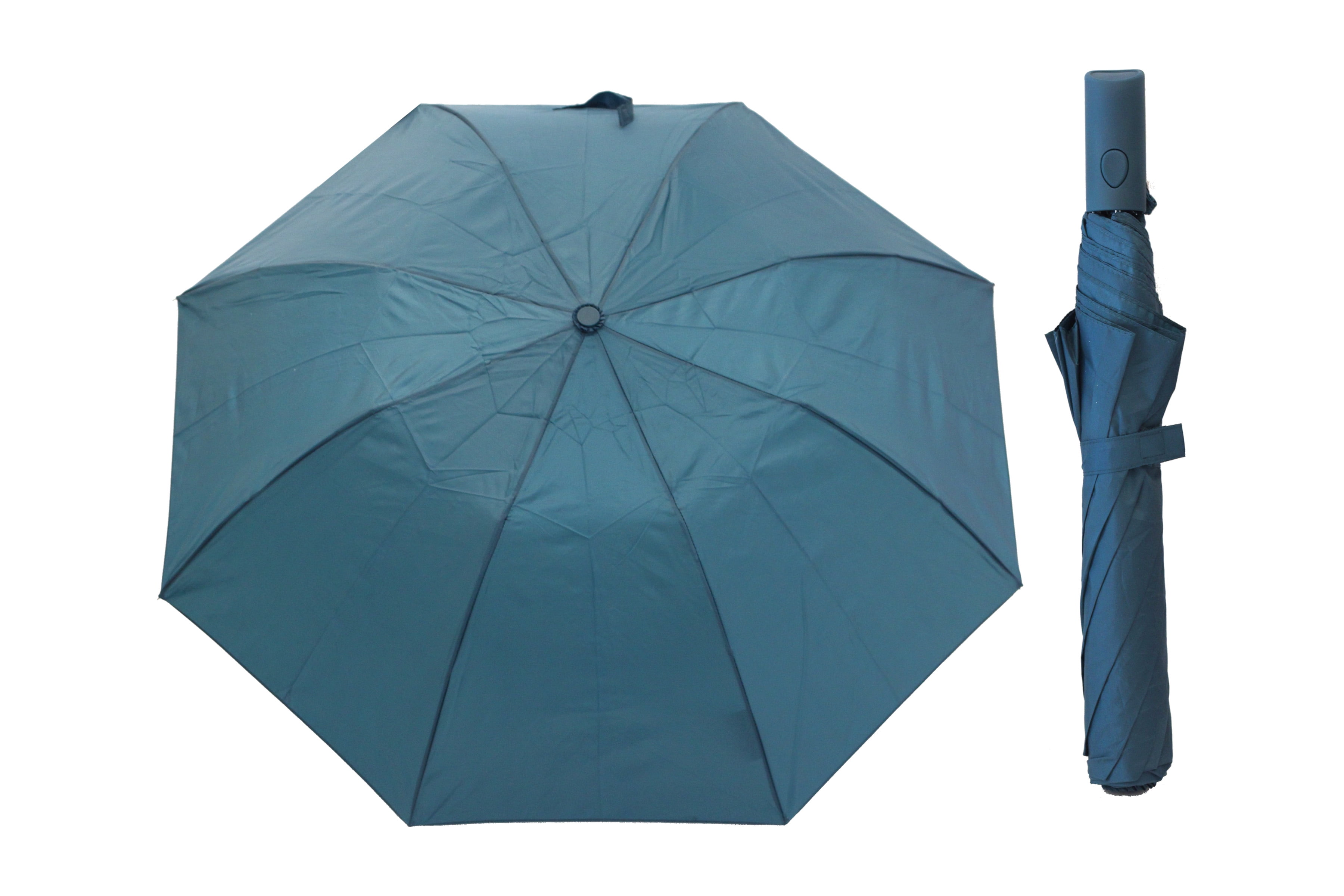 Misty Harbor Automatic Open Folding Umbrella, Teal - Walmart.com
