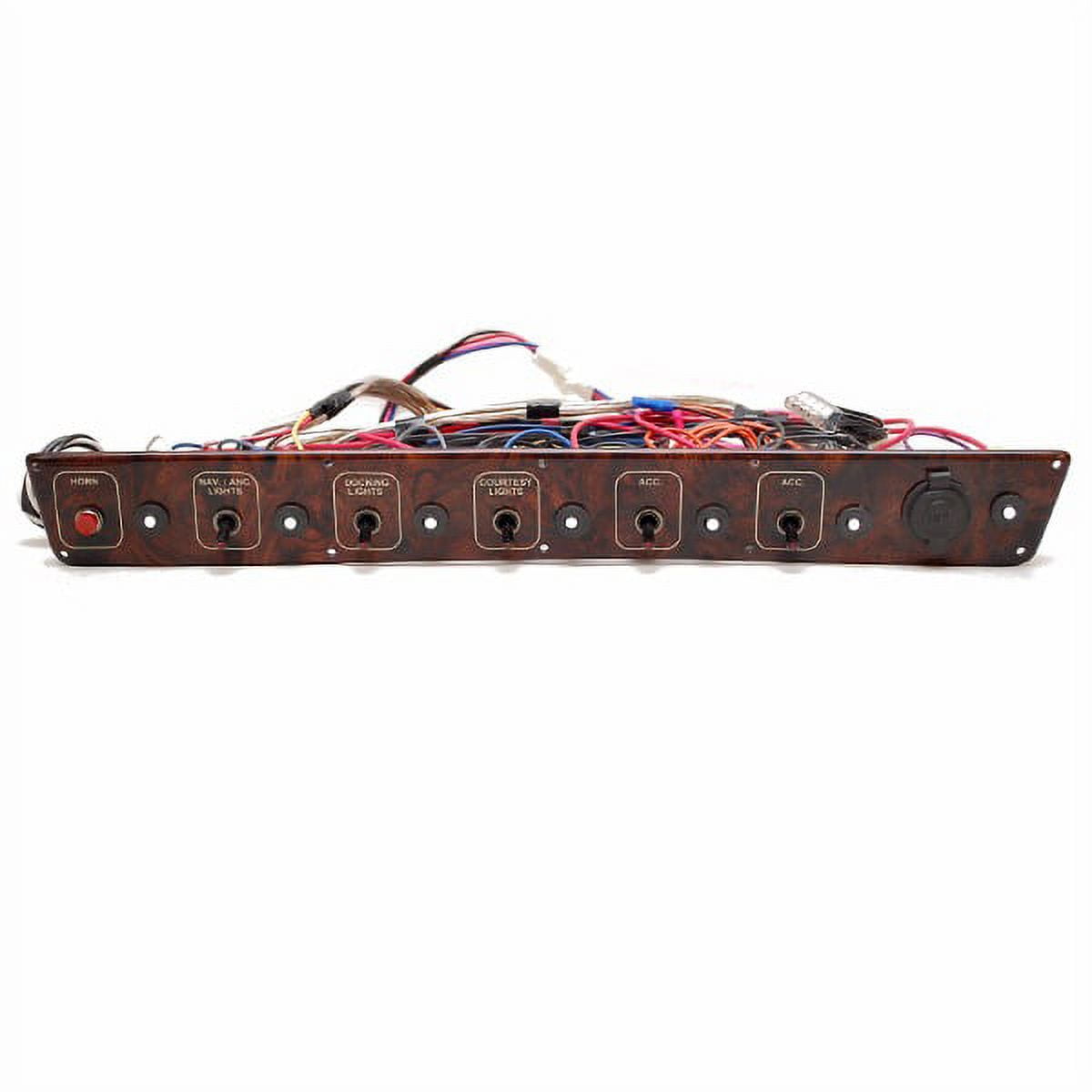 Misty Harbor Pontoon Boat Switch Panel | Woodgrain 21 1/4 x 2 1/2 Inch ...