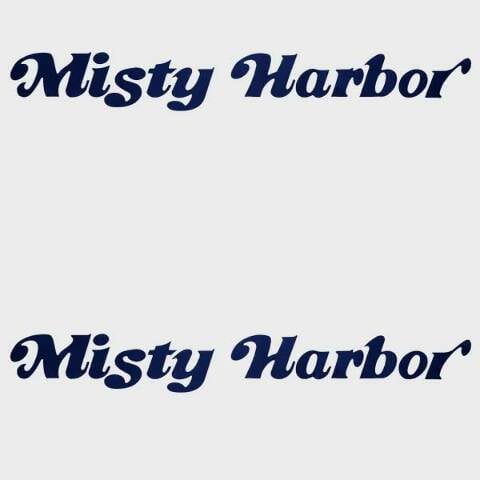 Misty Harbor Boat Decals | Dark Blue Logo Stickers (Pair) - Walmart.com