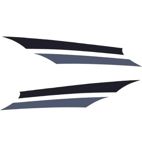 Misty Harbor Boat Graphic Decal Stickers | Pontoon Blue (Set of 2 ...