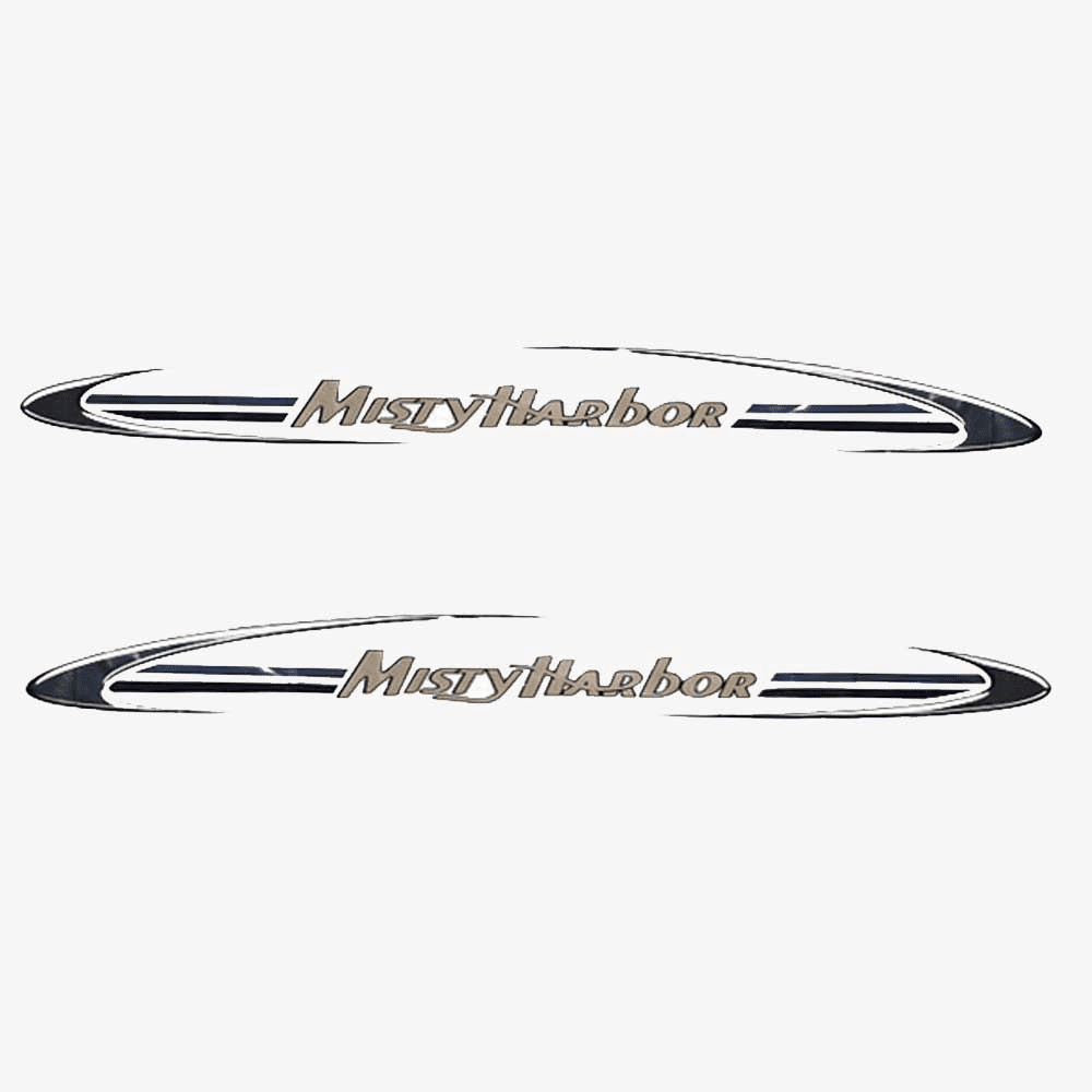 Misty Harbor Boat Logo Decals 140502 | Black Stickers (Set of 2 ...