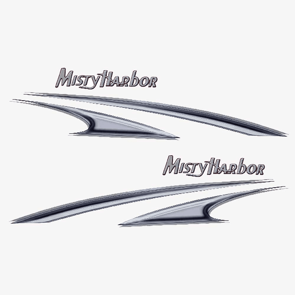 Misty Harbor Pontoon Boat Decal Kit | Gray (6PC) - Walmart.com