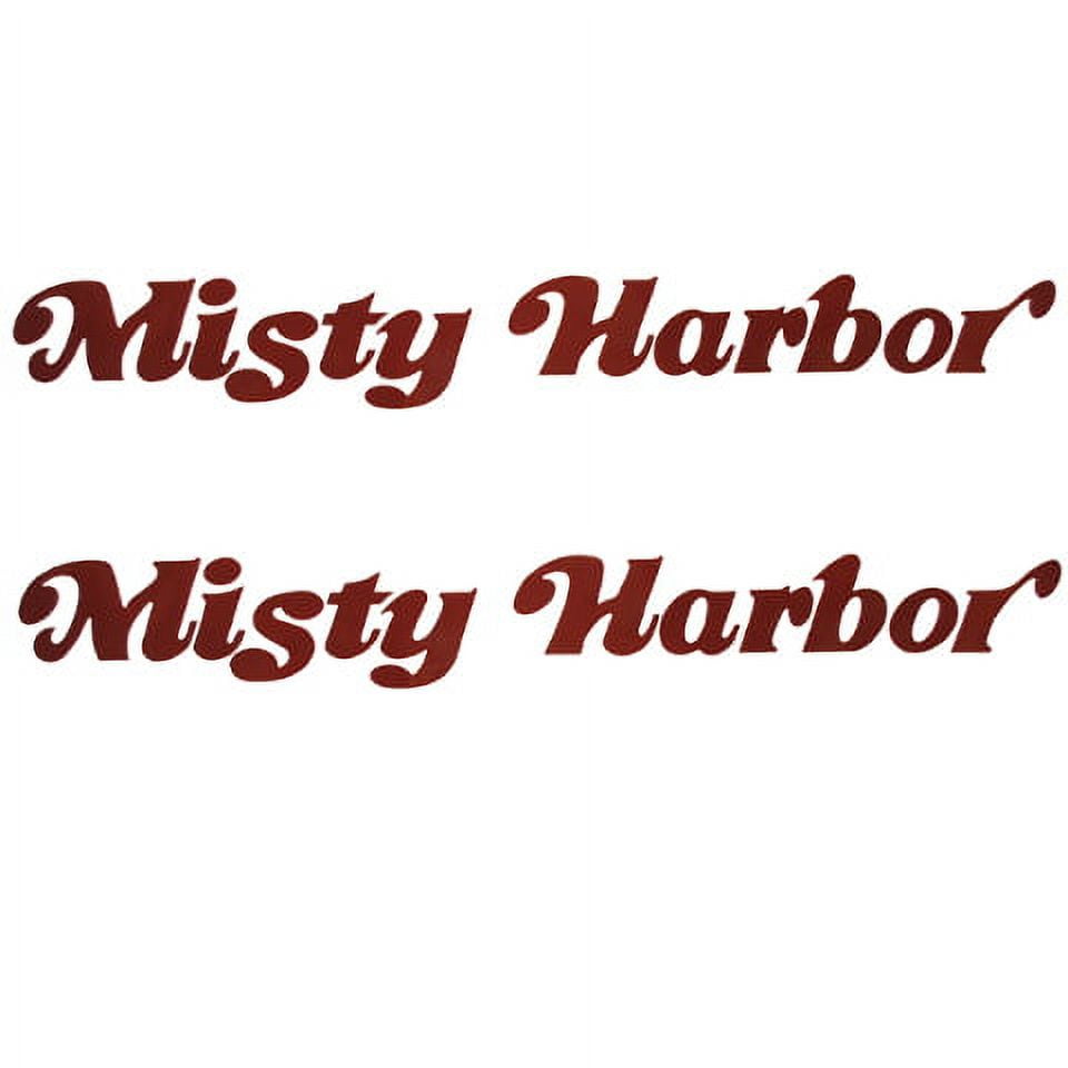 Misty Harbor Pontoon Boat Logo Decals | Burgundy Stickers (Pair ...