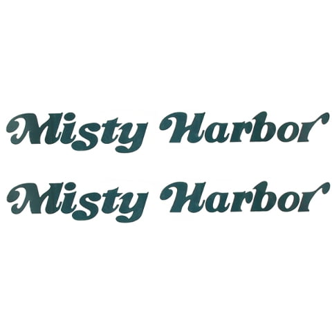 Misty Harbor Pontoon Boat Logo Decals | Dark Green Stickers (Pair ...