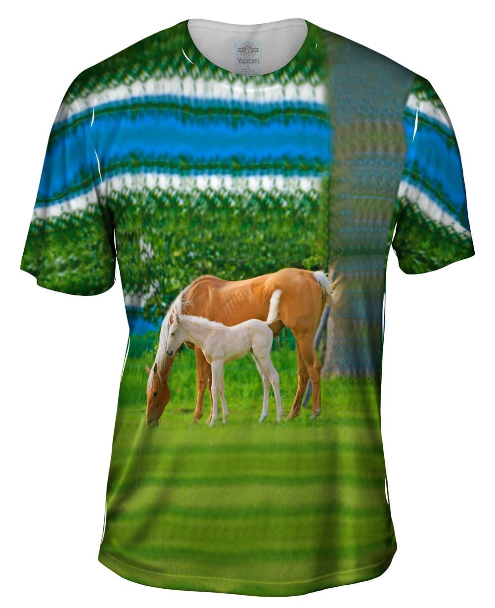 Misty Horses Grazing Mens T-Shirt All Over Print - Walmart.com