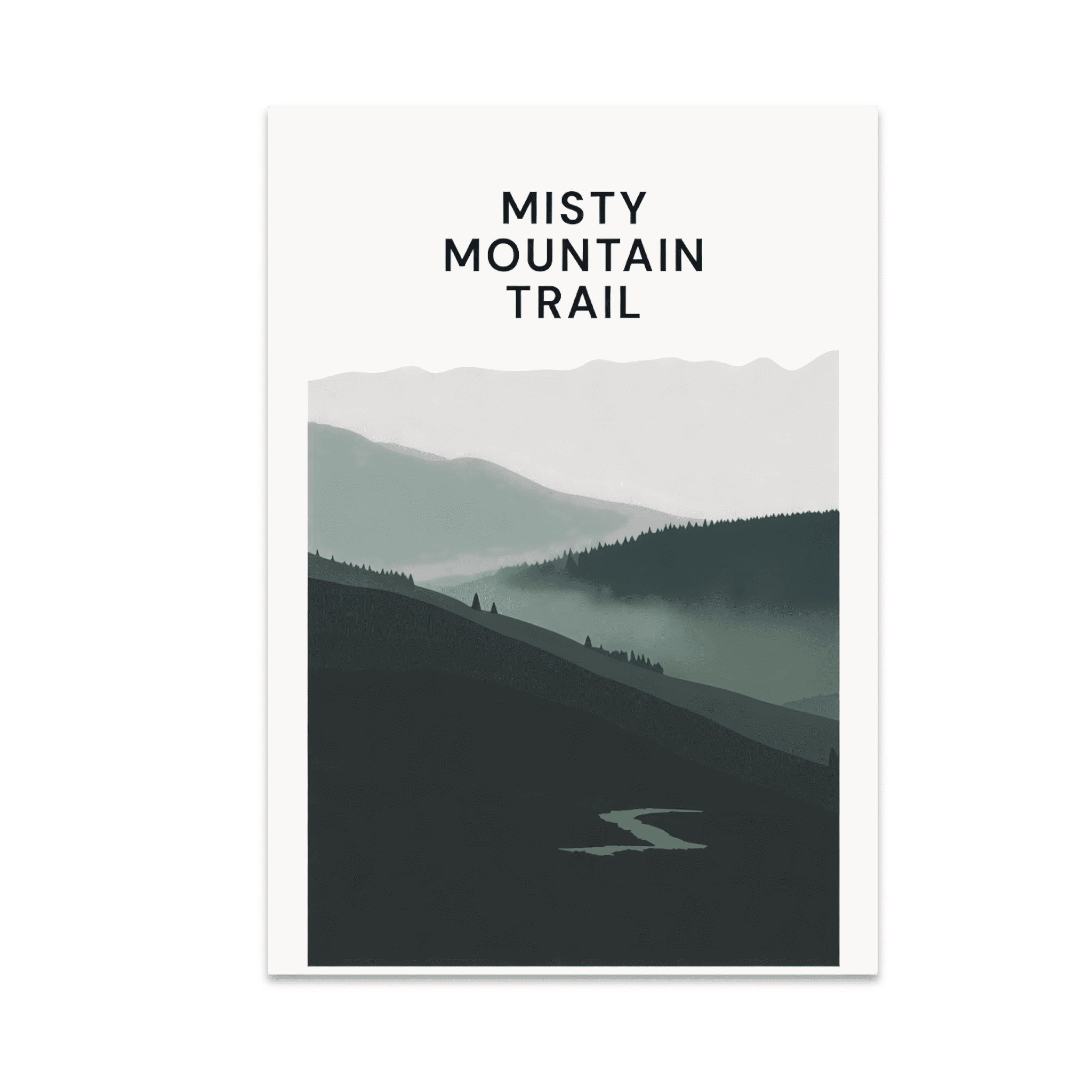 Misty Mountain Trail Poster Art - Nature Lover - 13x19 Poster Print ...