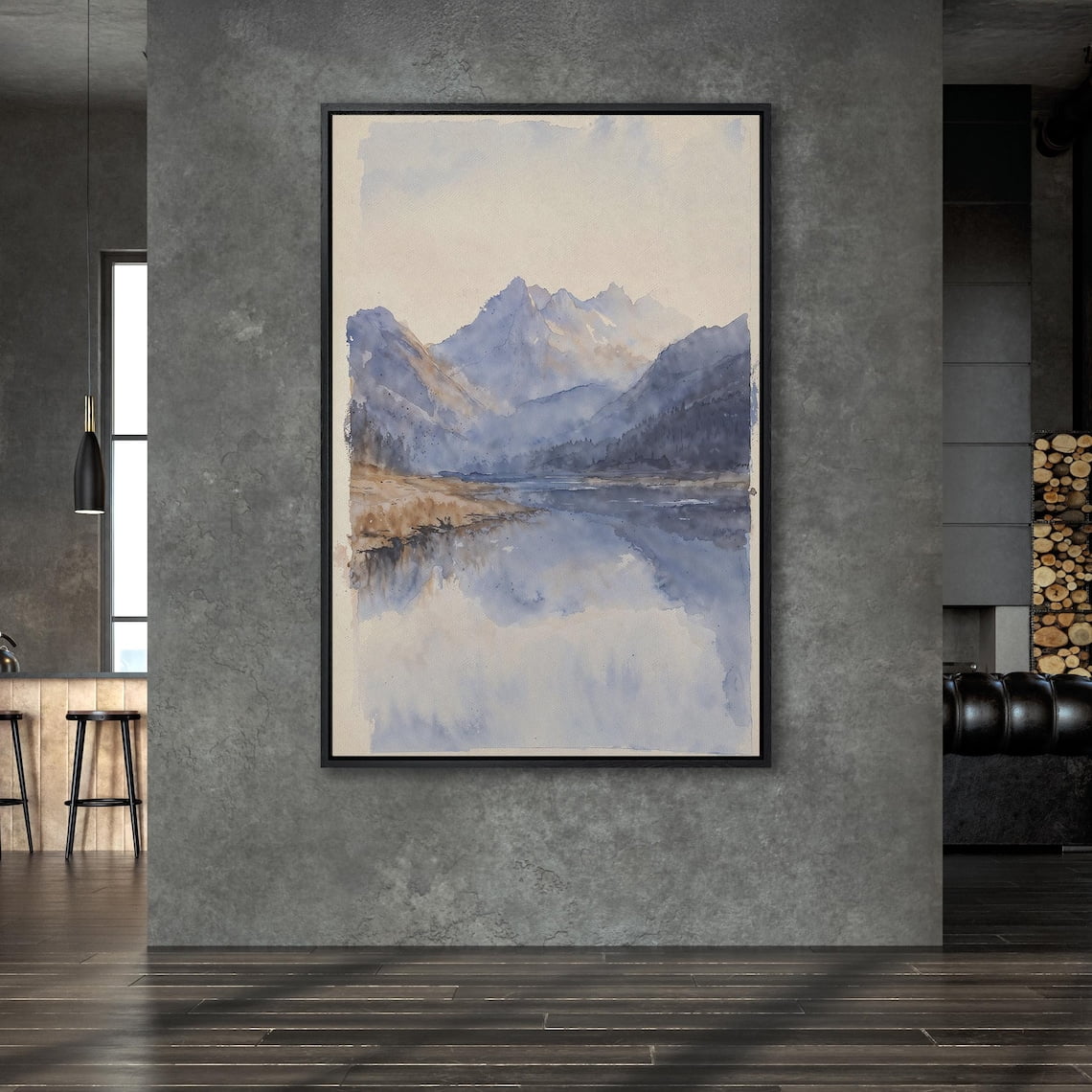 Misty Mountains, Tranquil Nature Landscape, Poster, Wall Art For Living ...