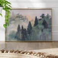 Misty Overlapping Forest Pine Green Landscape Atmospheric Woodland ...
