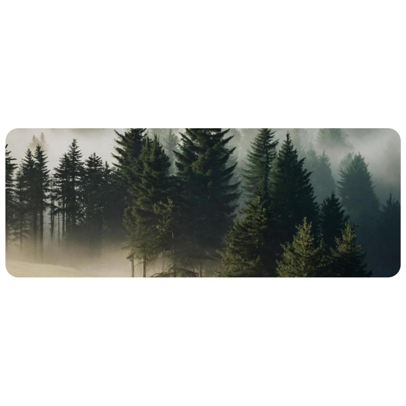 Misty Pine Forest on the Mountain Slope in a Nature Reserve Mouse Pad ...