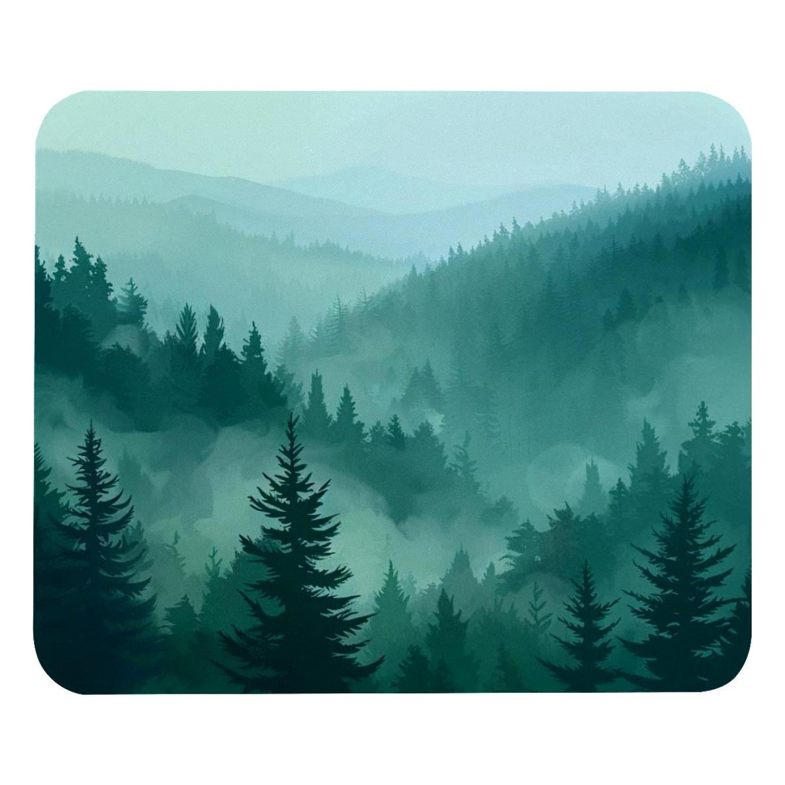 Misty Pine Forest on the Mountain Slope in a Nature Reserve Computer ...