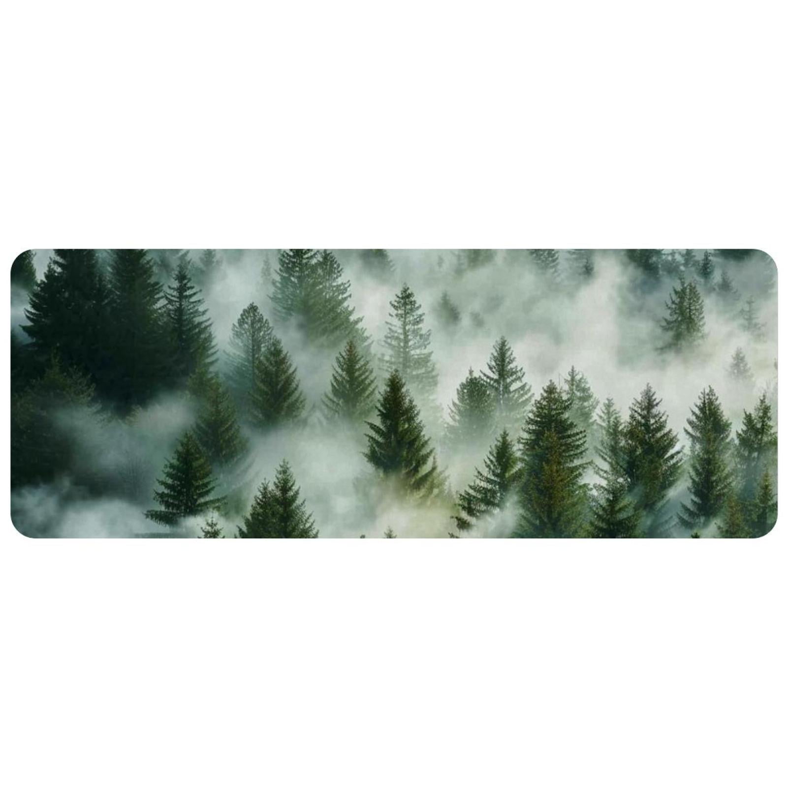 Misty Pine Forest on the Mountain Slope in a Nature Reserve Computer ...