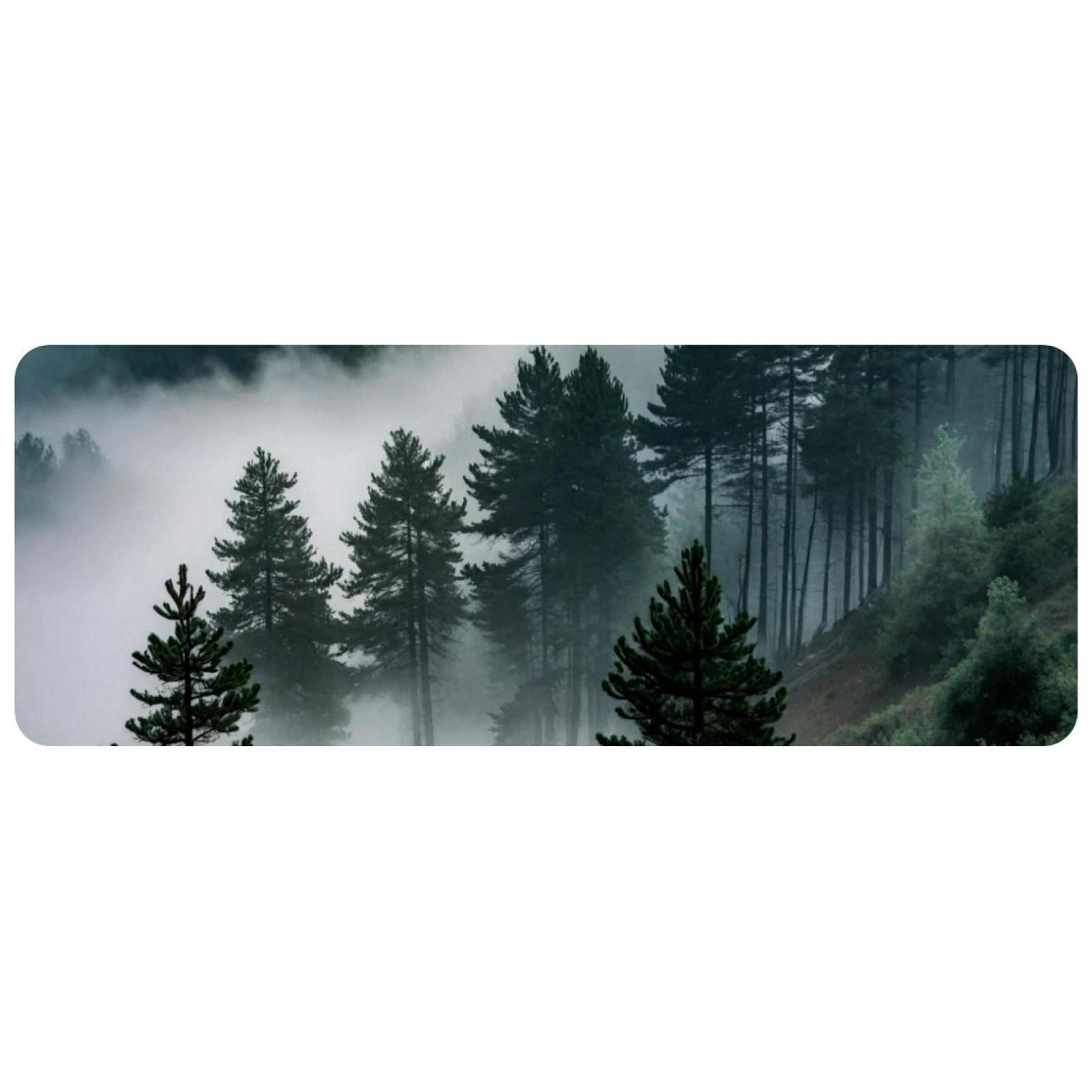 Misty Pine Forest on the Mountain Slope in a Nature Reserve Mouse Pad ...