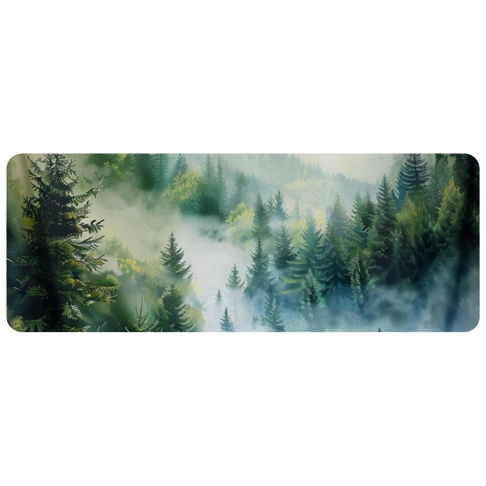 Misty Pine Forest on the Mountain Slope in a Nature Reserve Mouse Pad ...