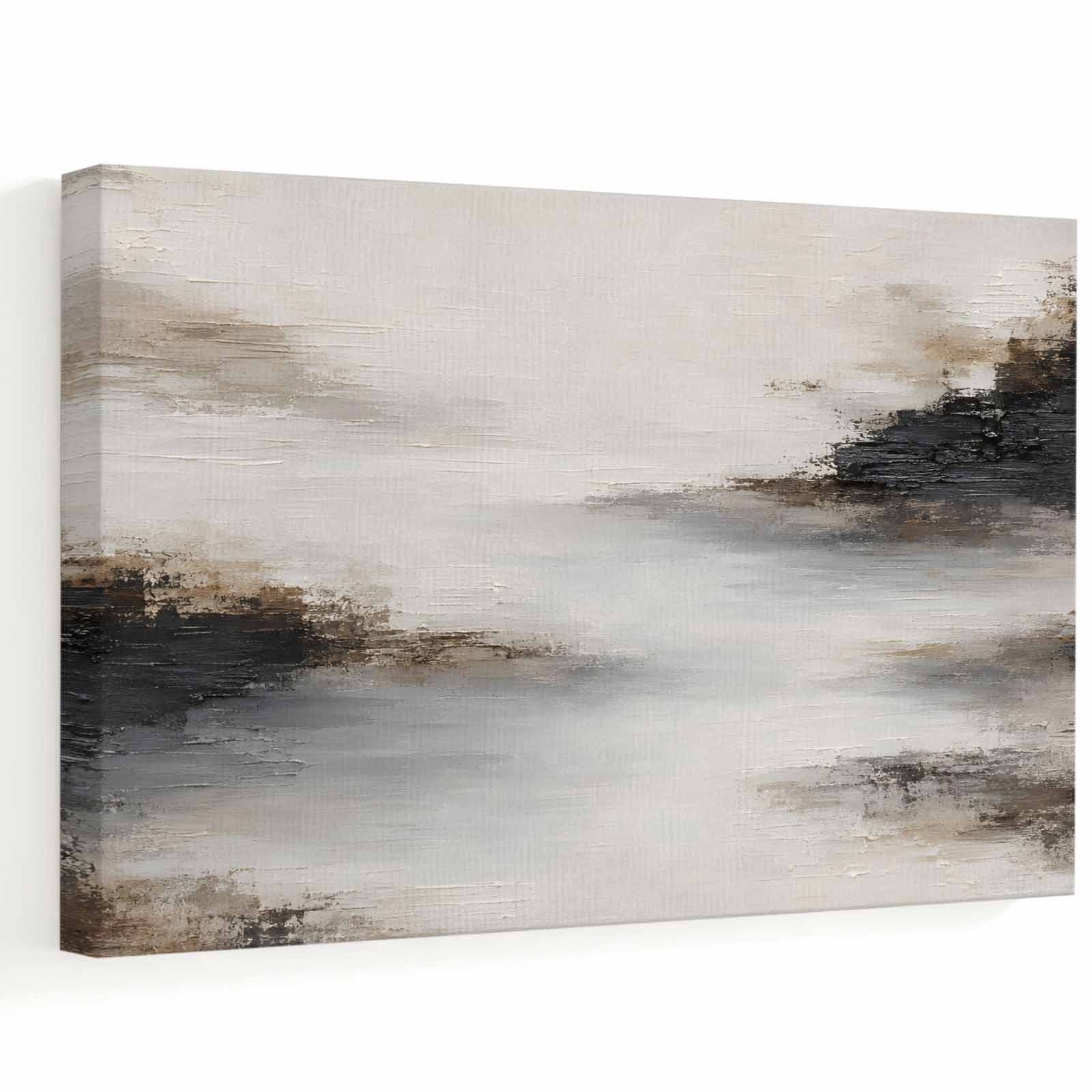Misty River Flows Canvas Wall Art 24