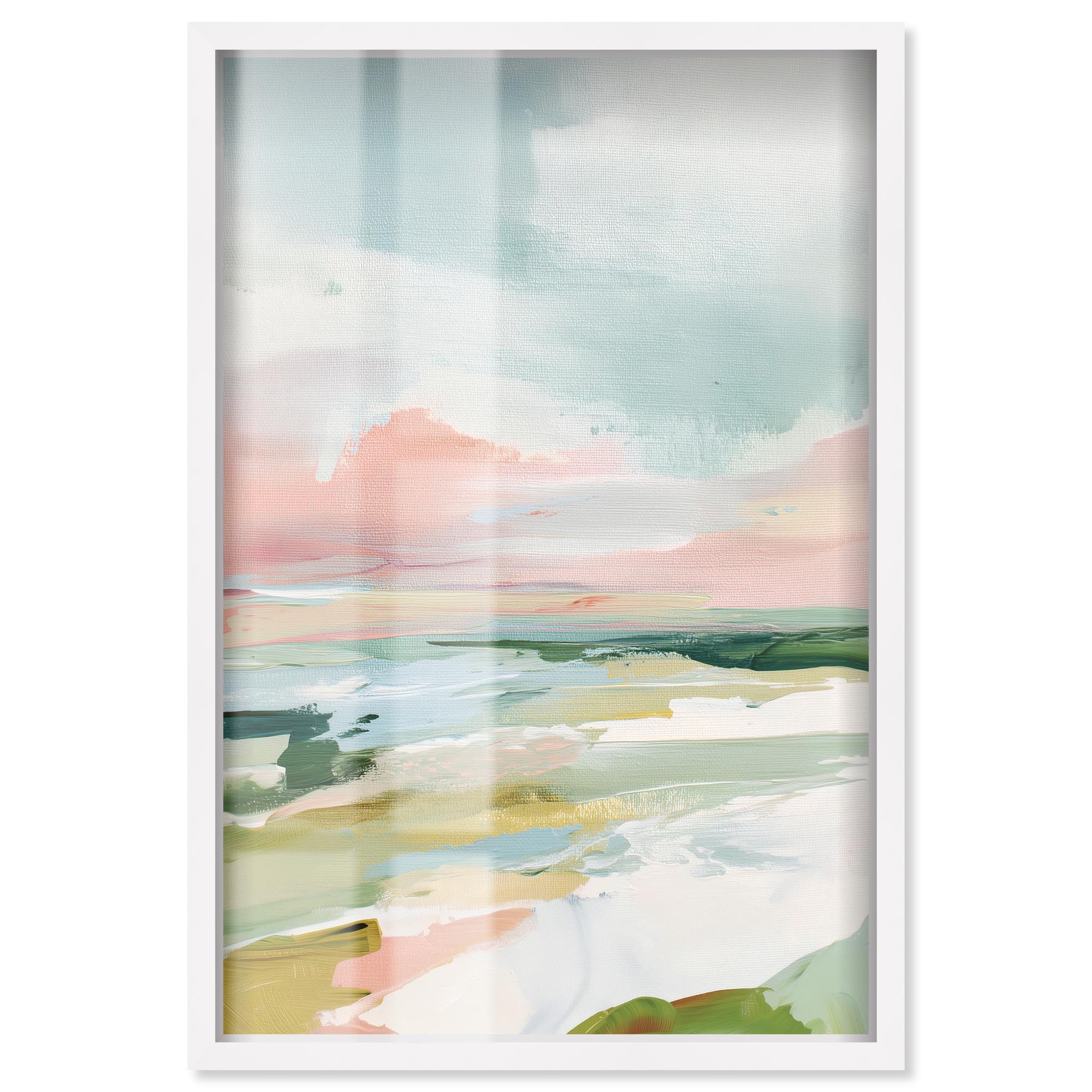 Misty Shoreline Dream III Shadowbox Print Pastel Coastal Art by Art ...