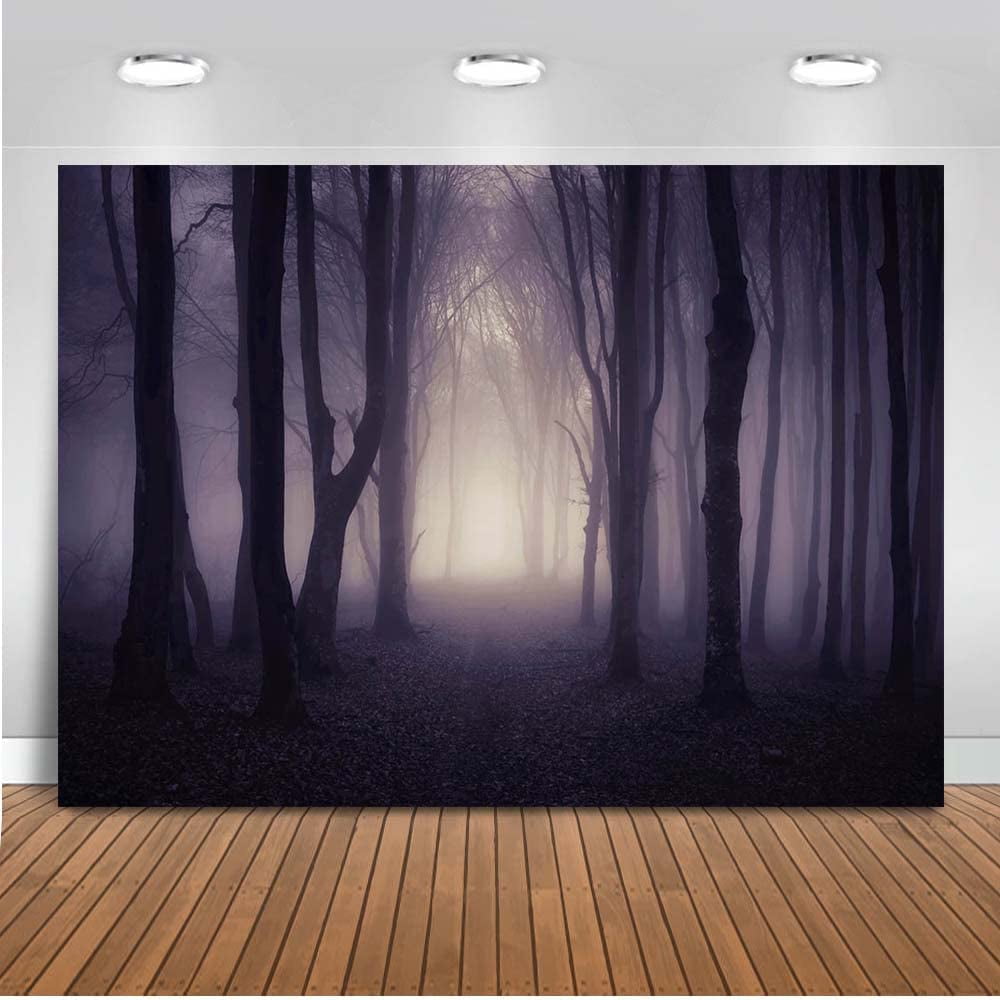 Misty Woods Halloween Backdrop 7x5ft Dark Gloomy Forest Vampire Witch ...