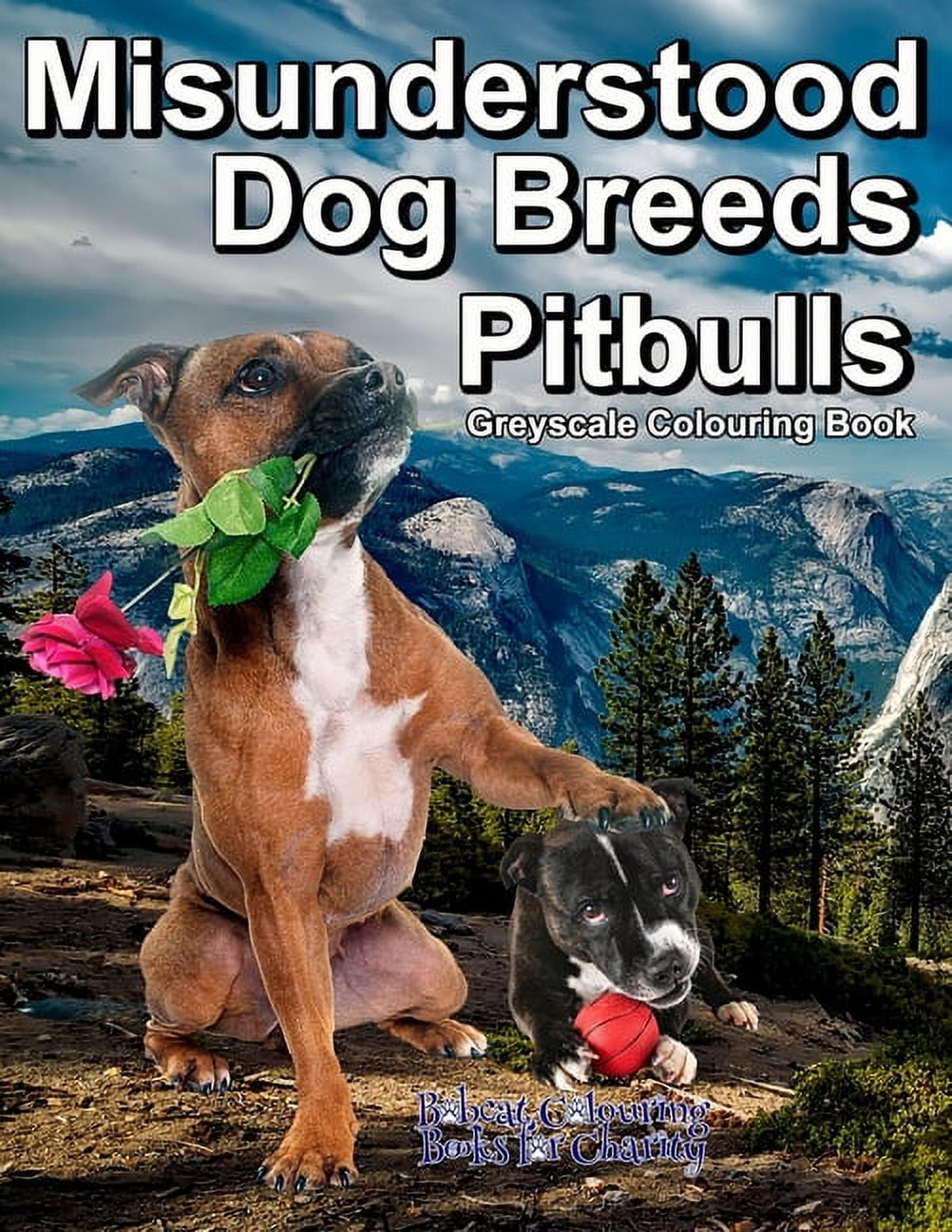 Misunderstood Dog Breeds Pitbulls Greyscale Colouring Book: Bobcat ...