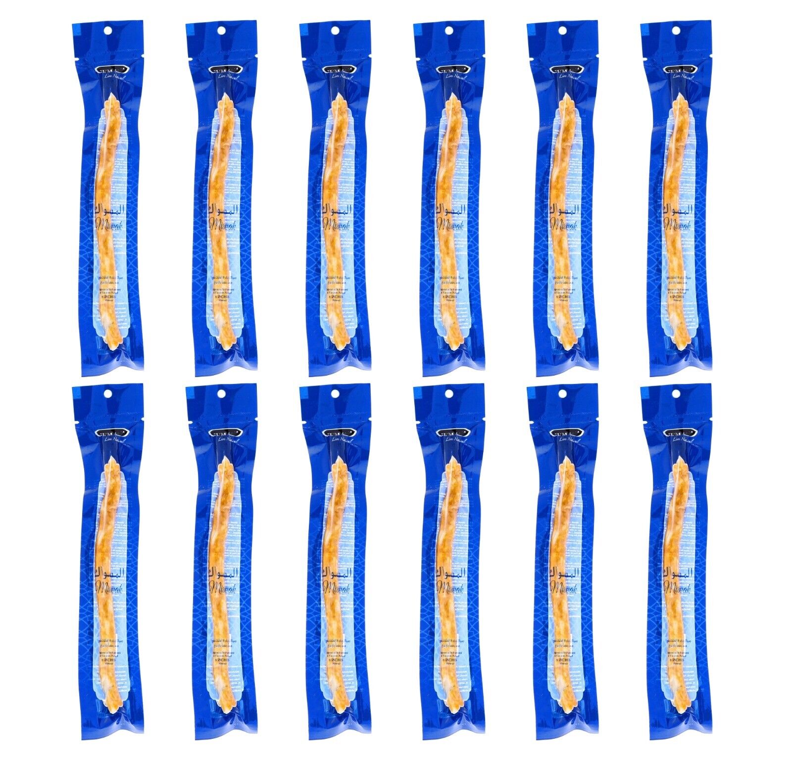 Hemani Miswak Natural Toothbrush Sticks, 12 Pack, 8 Inches Each, Big ...