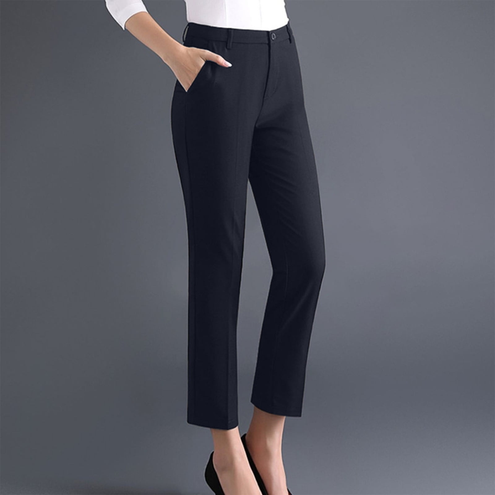 Mitankcoo Women Dress Pants - High Waist Stretchy Bootcut Pants ...