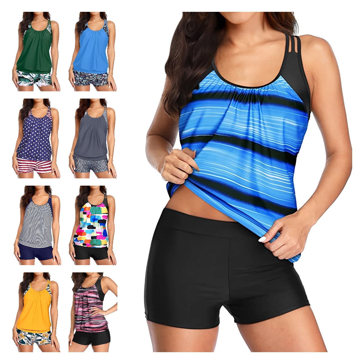 Summer Savings Mitankcoo 2 Piece Tankini Swimsuit for Women - Modest ...