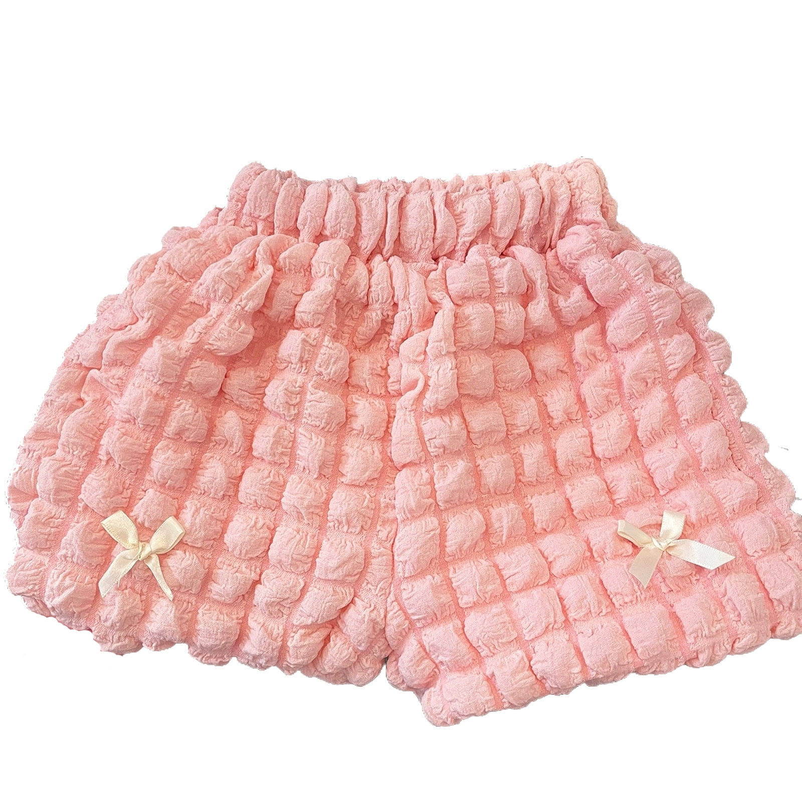 Avrntaa Toddler Kids Girls Bubble Shorts - Cute Bow Wide Leg Shorts ...