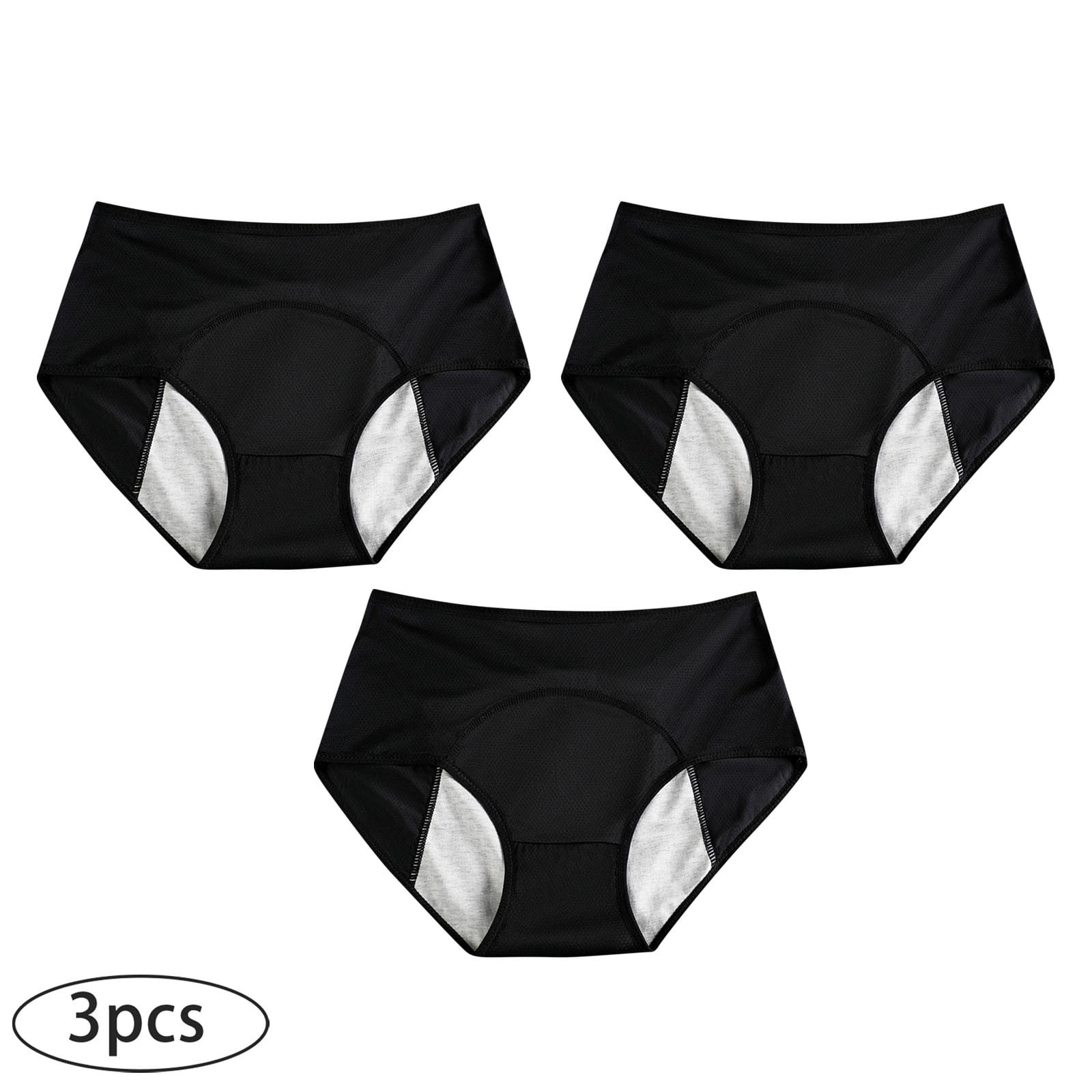 Mitankcoo Underpants For Women 3 Pack Plus Size Period Underwear Leak