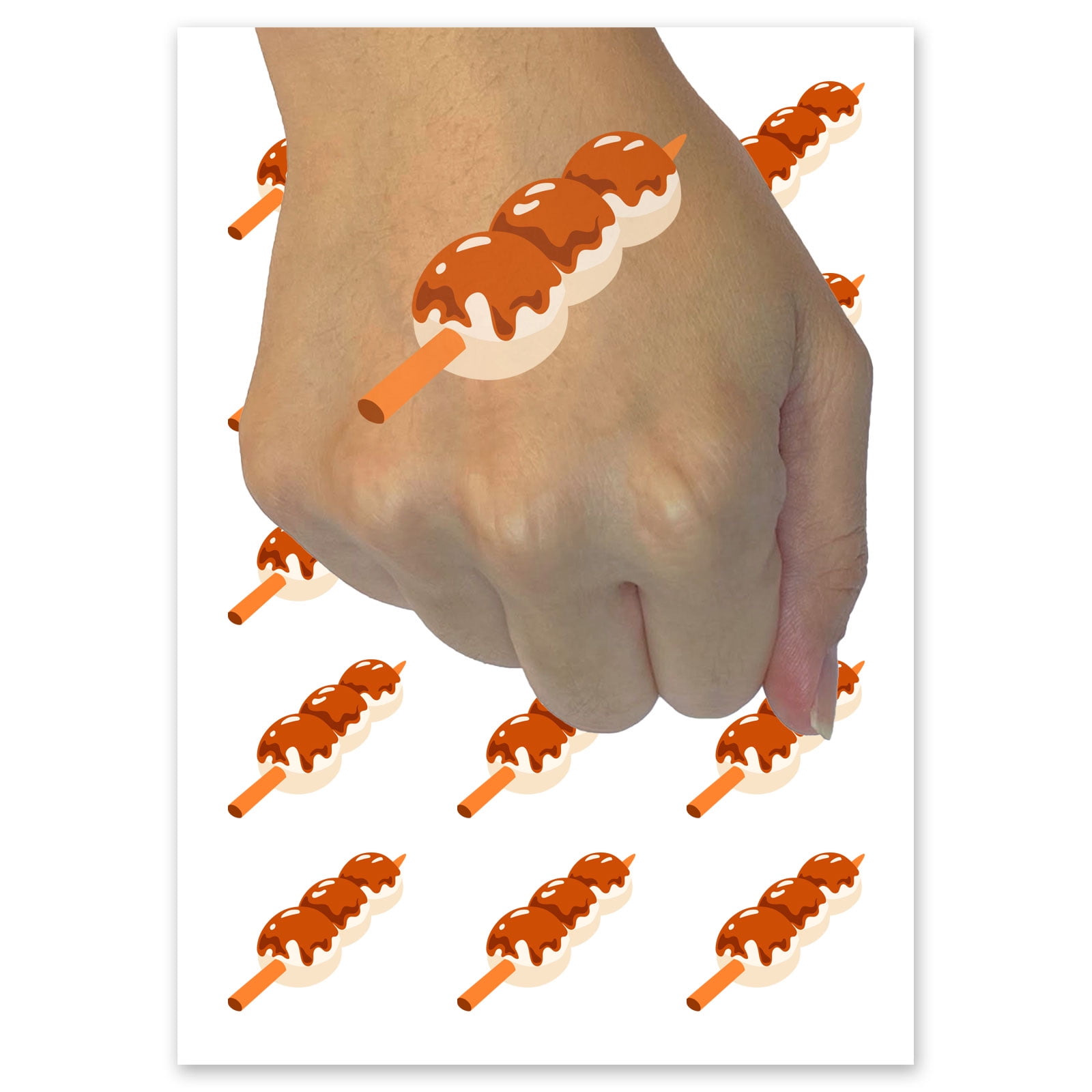 Mitarashi Dango Japanese Rice Dumpling Snack Temporary Tattoo Water ...